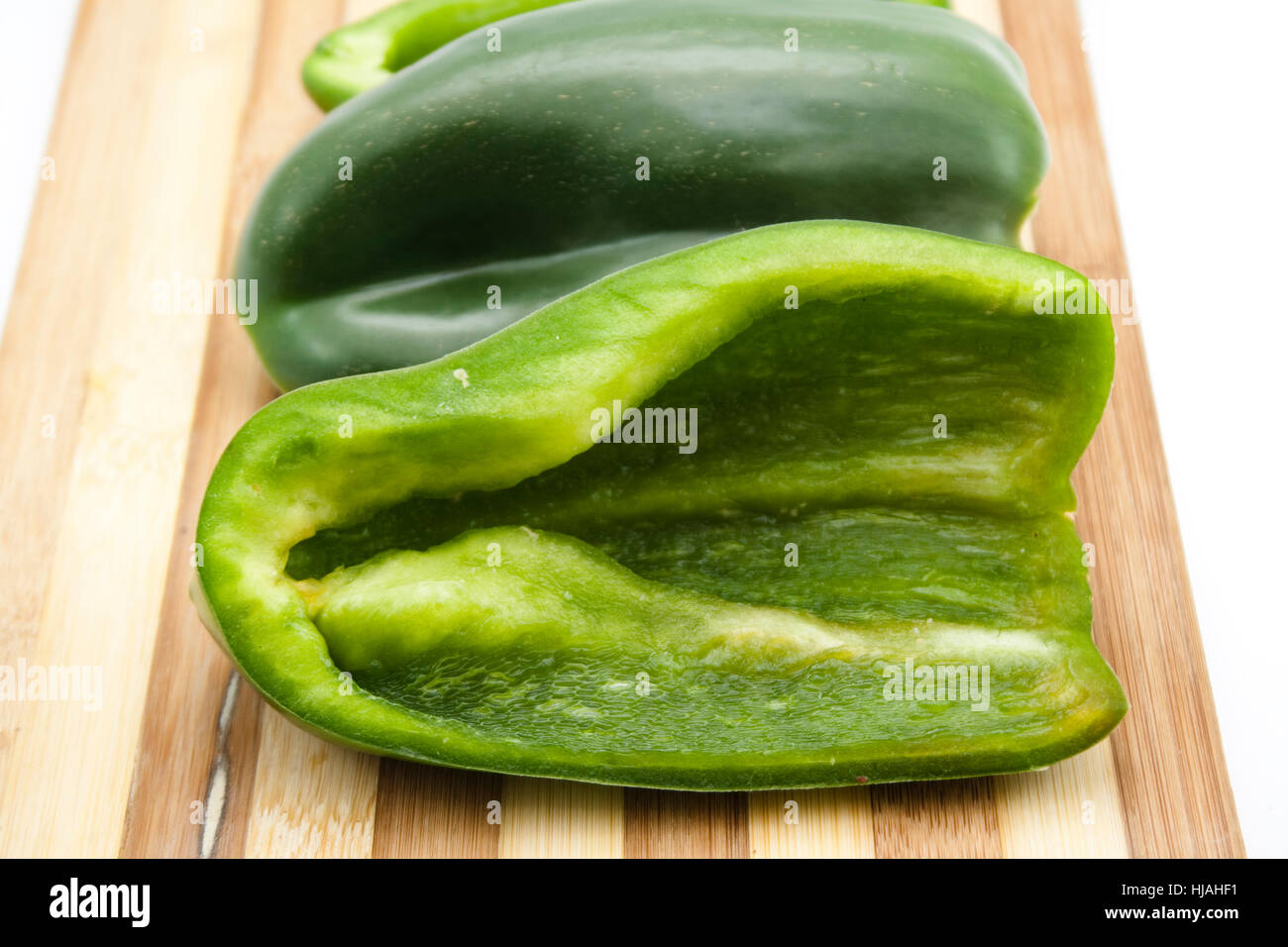 fresh green bell pepper Stock Photo - Alamy