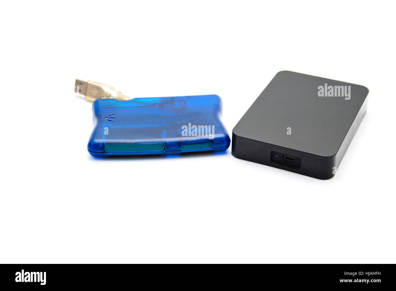 external hard drive and card reader Stock Photo - Alamy