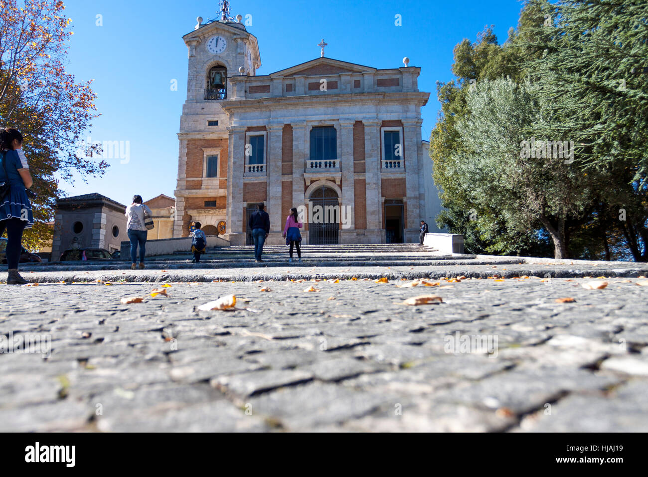 Facade of a medieval church. Alatri, Lazio. Italy Stock Photo - Alamy