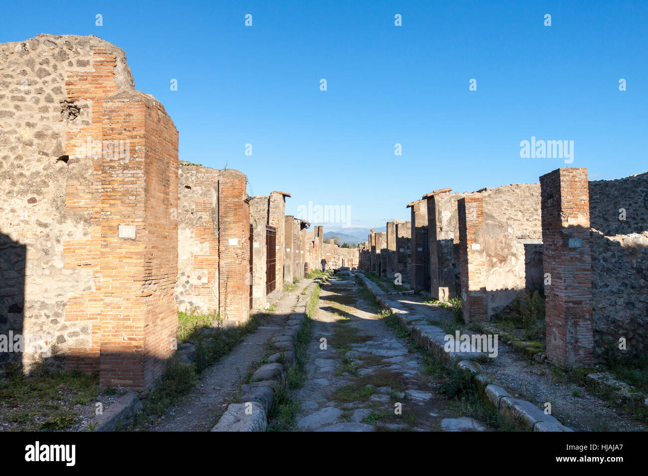 Ruins of a major important roman city. Pompeii, Campania. Italy Stock ...