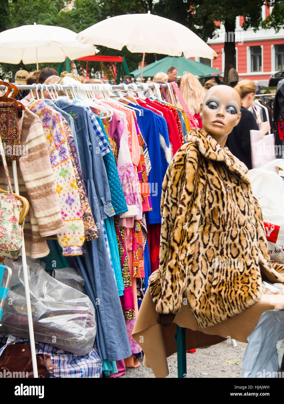 Vestkanttorget, Oslo Norway, weekly flea market and antique stalls on ...