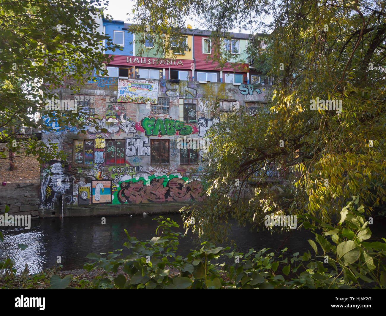 Hausmania, cultural center and commune by Akerselva river in Oslo ...