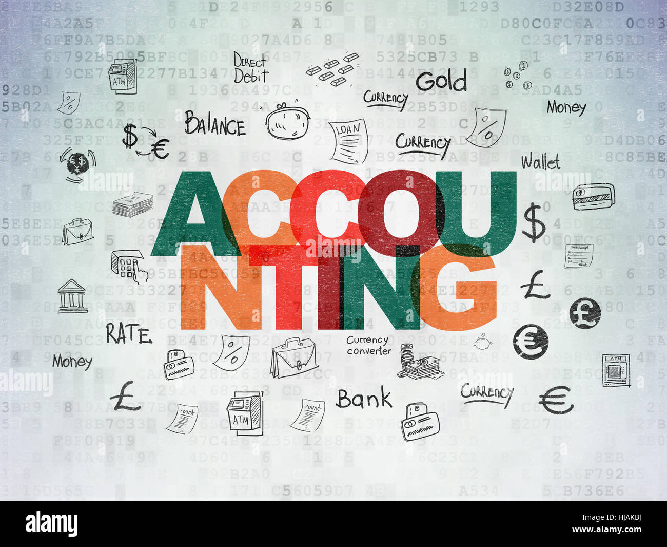 Money concept: Accounting on Digital Data Paper background Stock Photo ...
