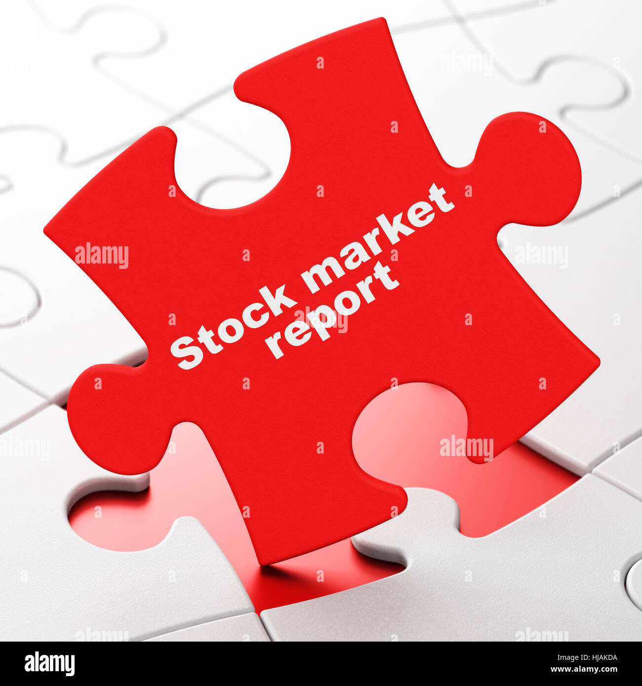 Currency concept: Stock Market Report on puzzle background Stock Photo ...