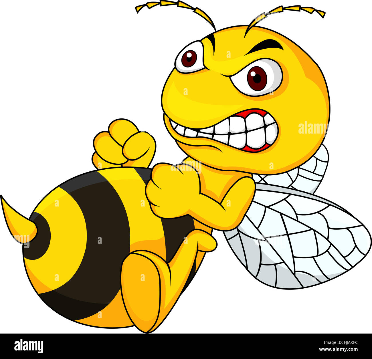 Cartoon illustration angry bee big hi-res stock photography and images ...