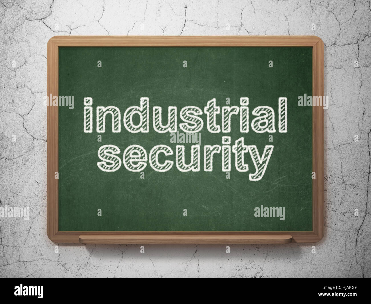 Safety concept: Industrial Security on chalkboard background Stock ...