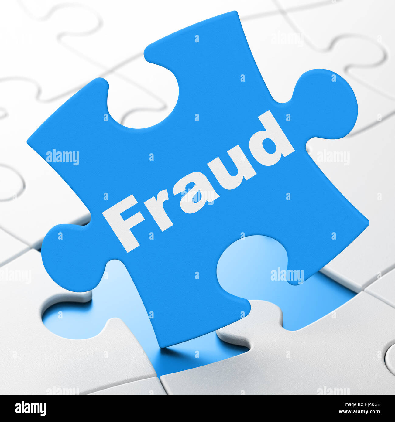 Safety concept: Fraud on puzzle background Stock Photo - Alamy