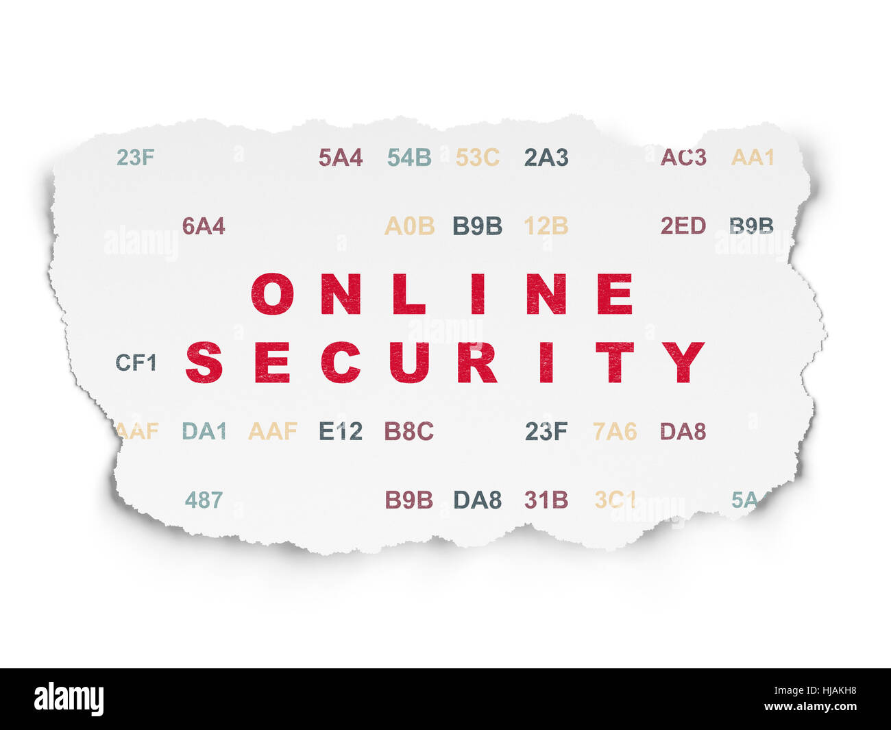 Security concept: Online Security on Torn Paper background Stock Photo ...