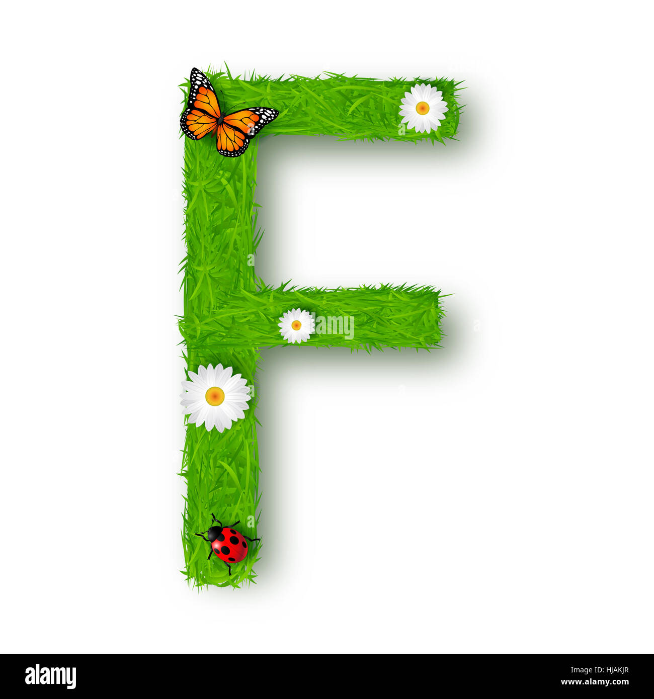 insect, flower, plant, alphabet, cartoon, meadow, grass, lawn, green ...