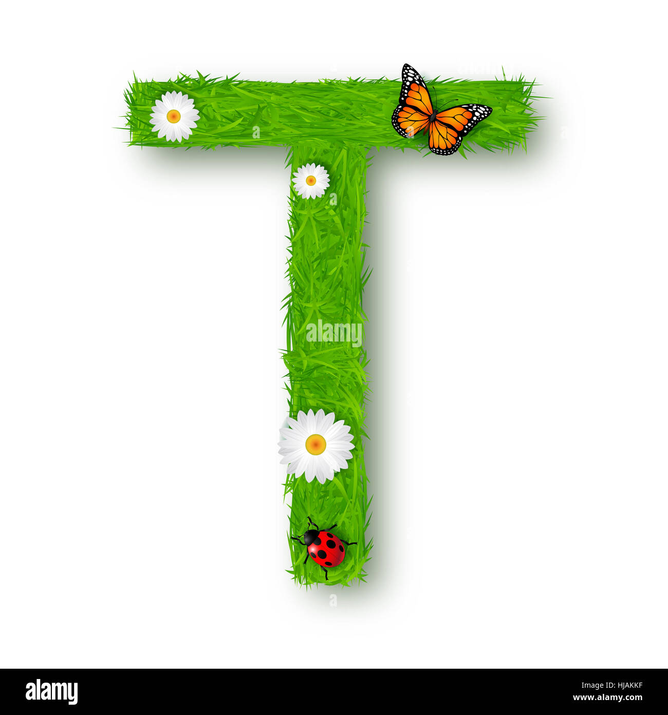 insect, flower, plant, alphabet, cartoon, meadow, grass, lawn, green ...
