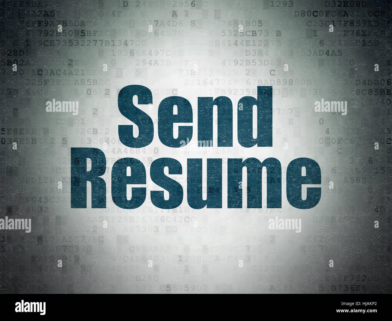Finance concept: Send Resume on Digital Data Paper background Stock ...