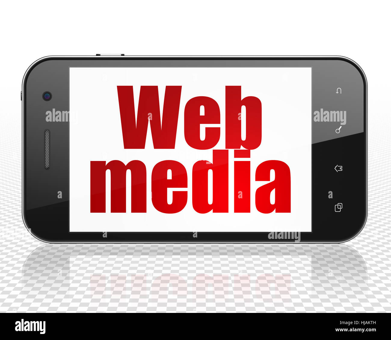 Web development concept: Smartphone with Web Media on display Stock ...