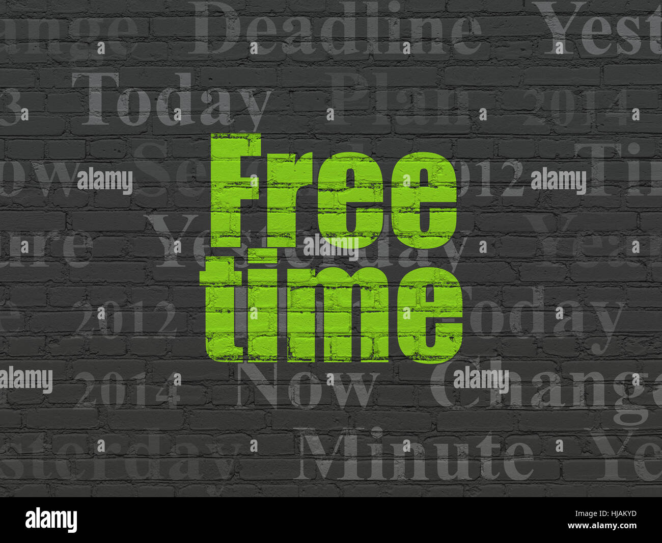 Timeline concept: Free Time on wall background Stock Photo - Alamy