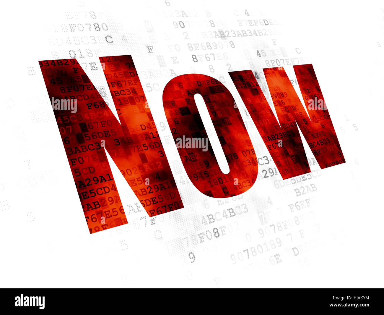 Timeline concept: Now on Digital background Stock Photo - Alamy