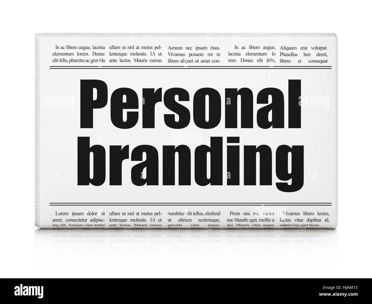 Advertising concept: newspaper headline Personal Branding Stock Photo ...