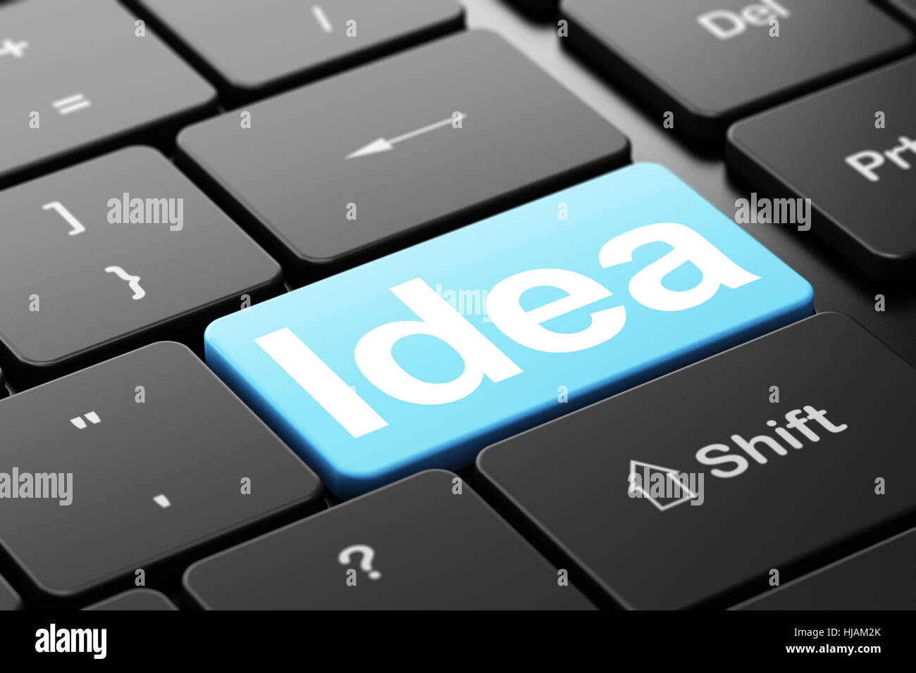 Advertising concept: Idea on computer keyboard background Stock Photo ...