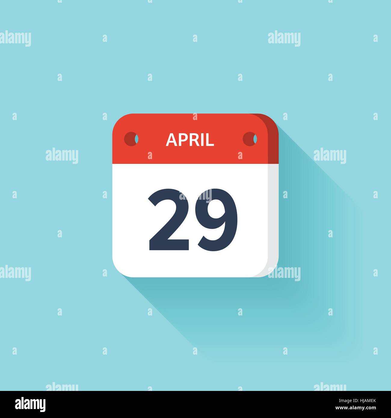 April 29. Isometric Calendar Icon With Shadow.Vector Illustration,Flat ...
