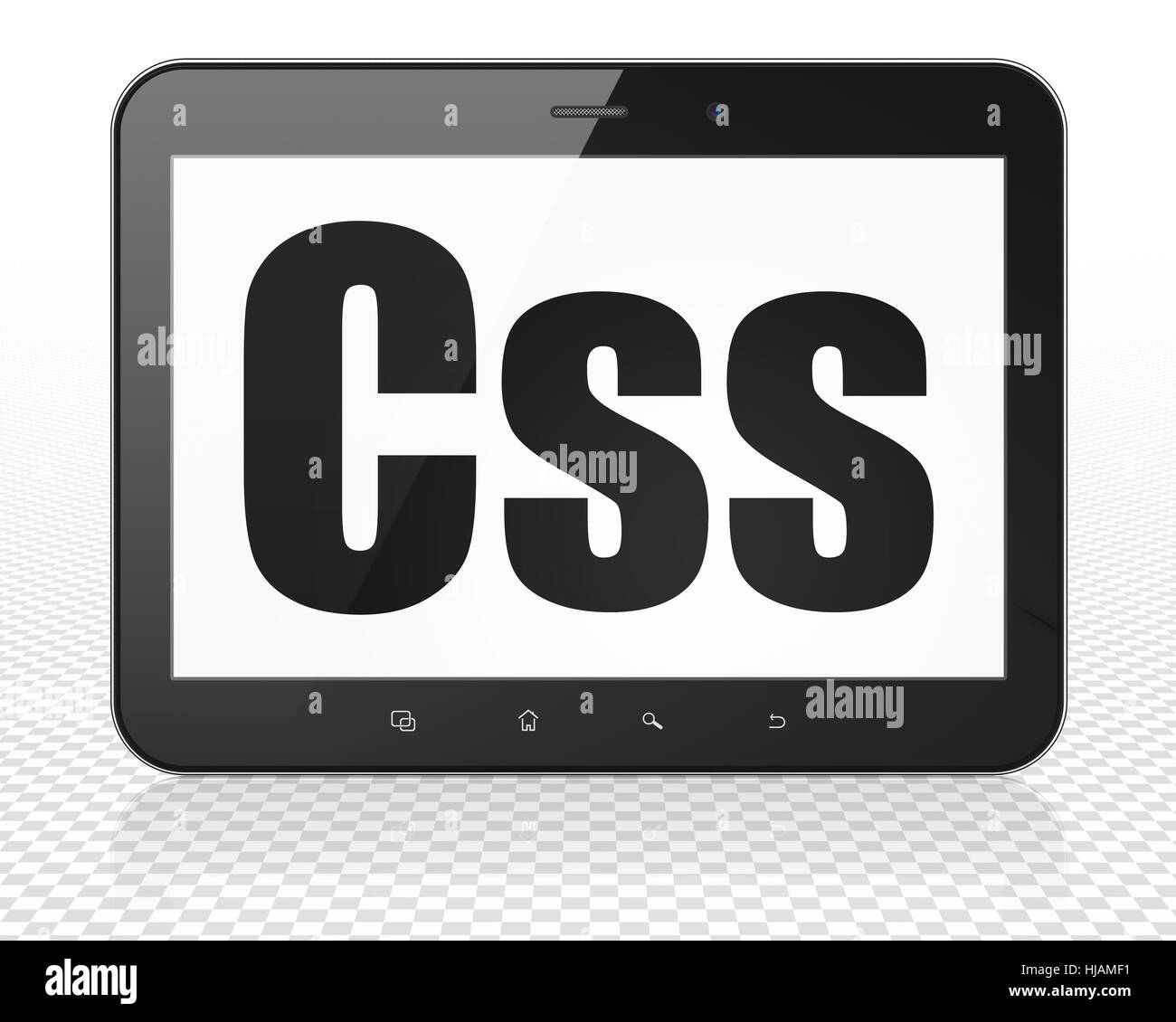Database concept: Tablet Pc Computer with Css on display Stock Photo ...
