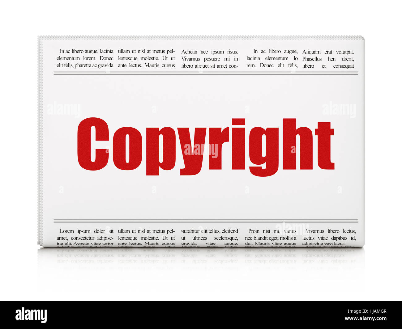 Law concept: newspaper headline Copyright Stock Photo - Alamy