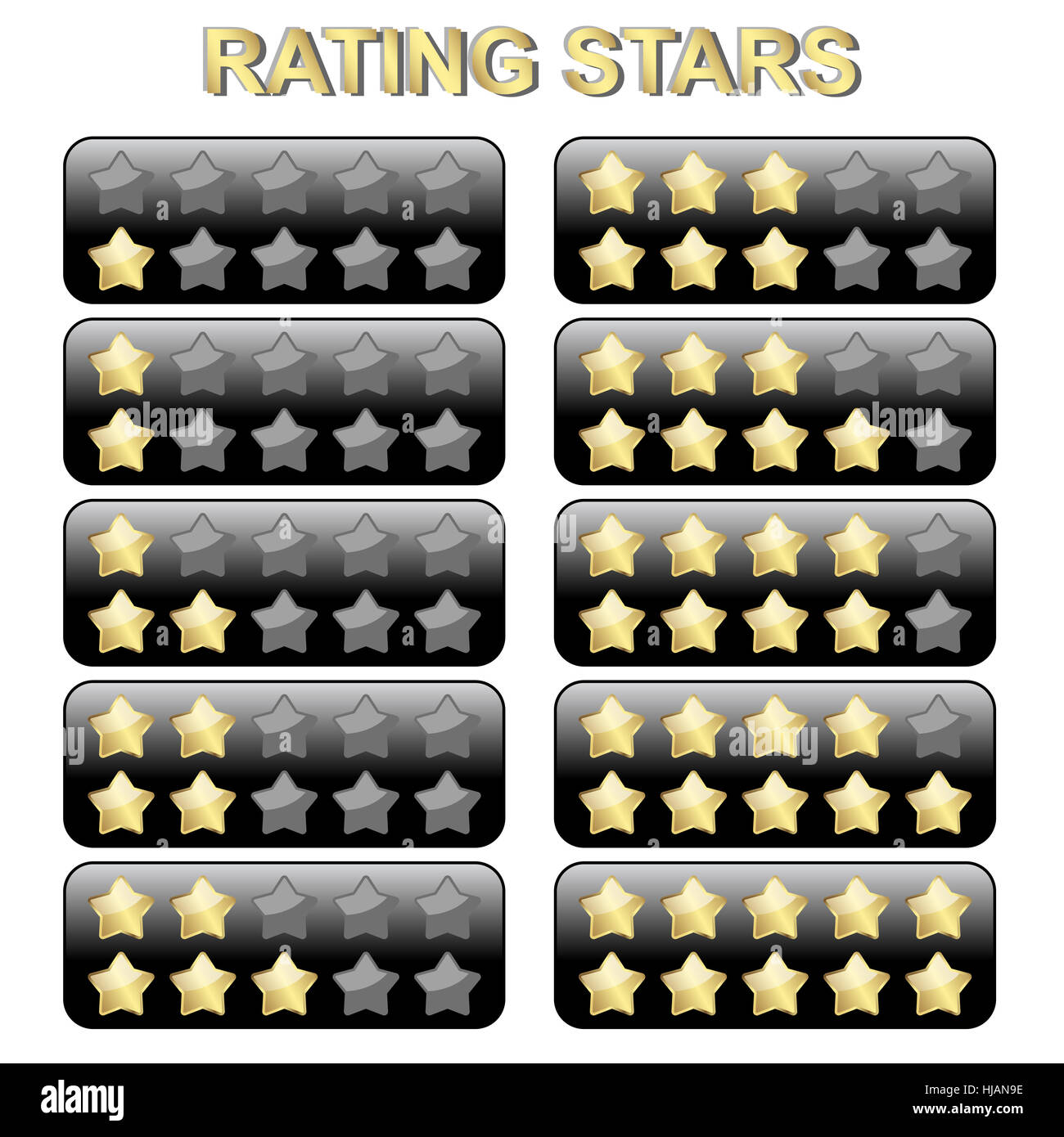 rating stars - 0 to 10 Stock Photo - Alamy
