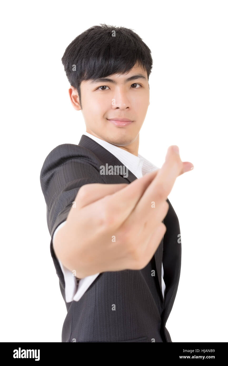 guy, gesture, career, indicate, show, hand, finger, job, closeup, asia ...