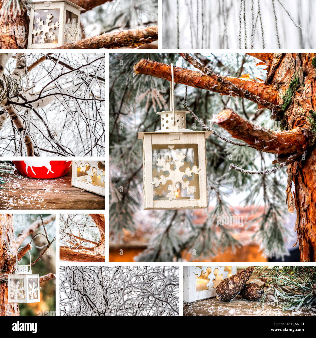 Collage images winter christmas theme hi-res stock photography and ...