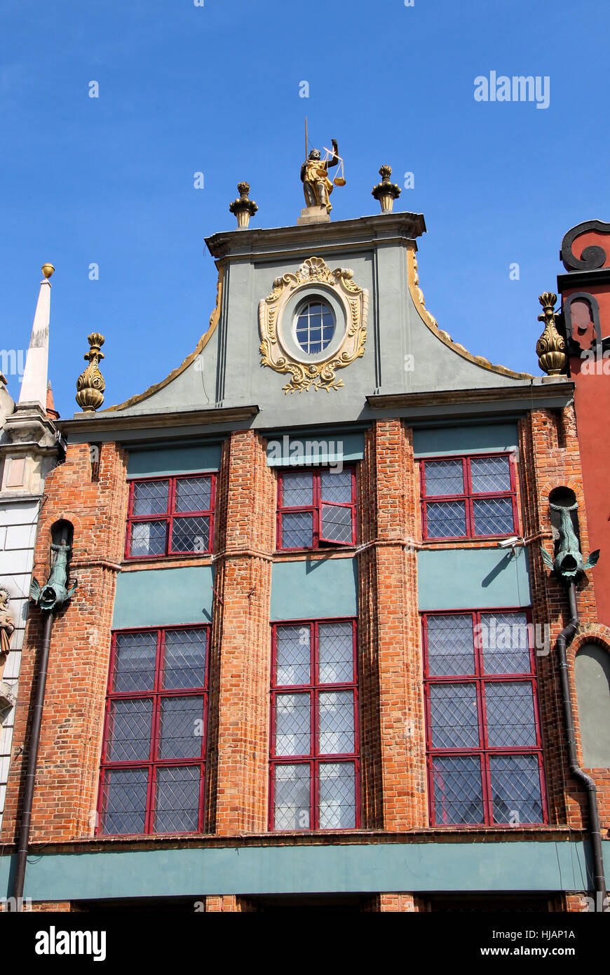 historical, baroque, poland, gable, renaissance, blue, historical ...