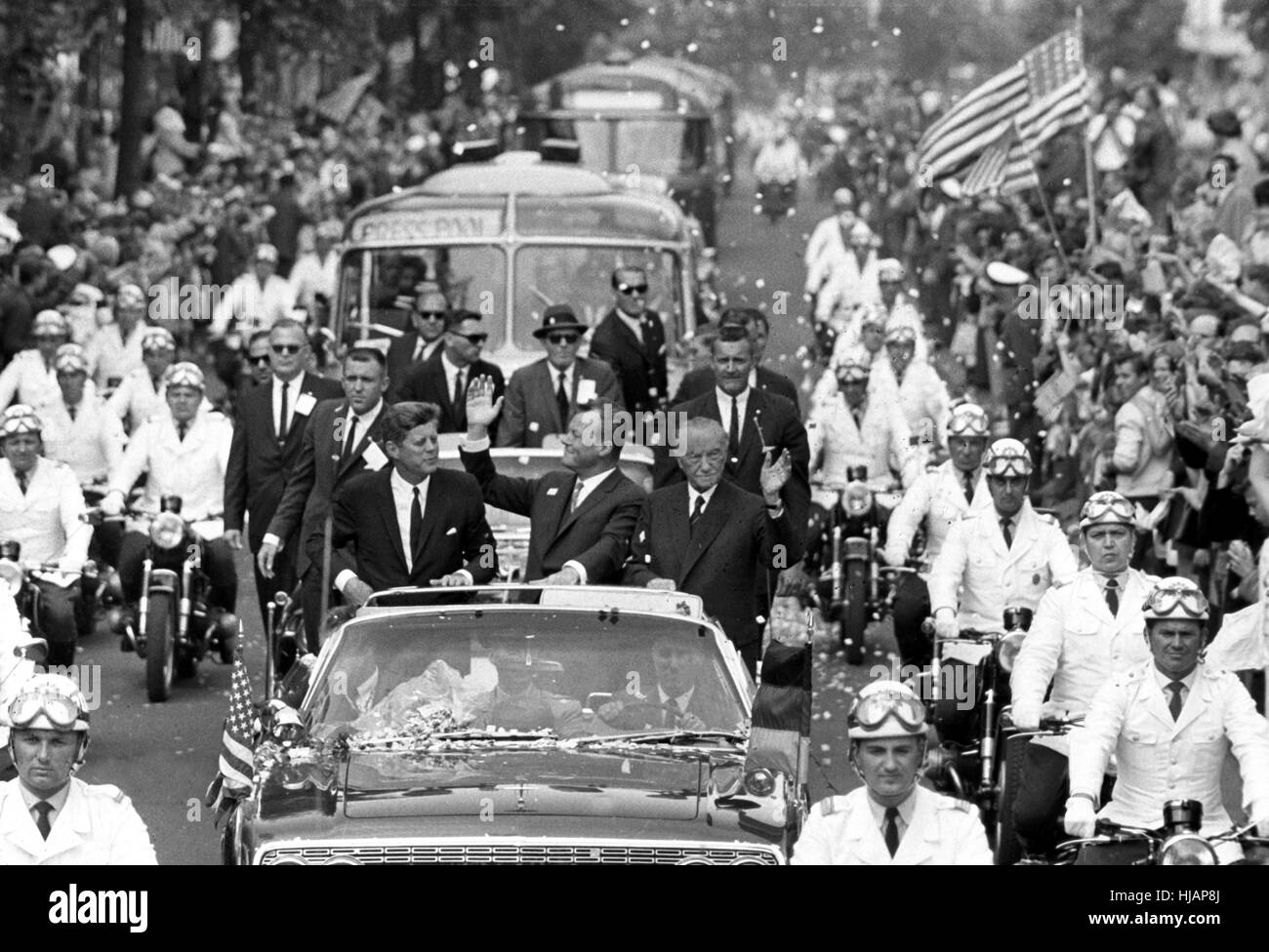 US president John F. Kennedy on 26 June 1963 in Berlin in the open ...