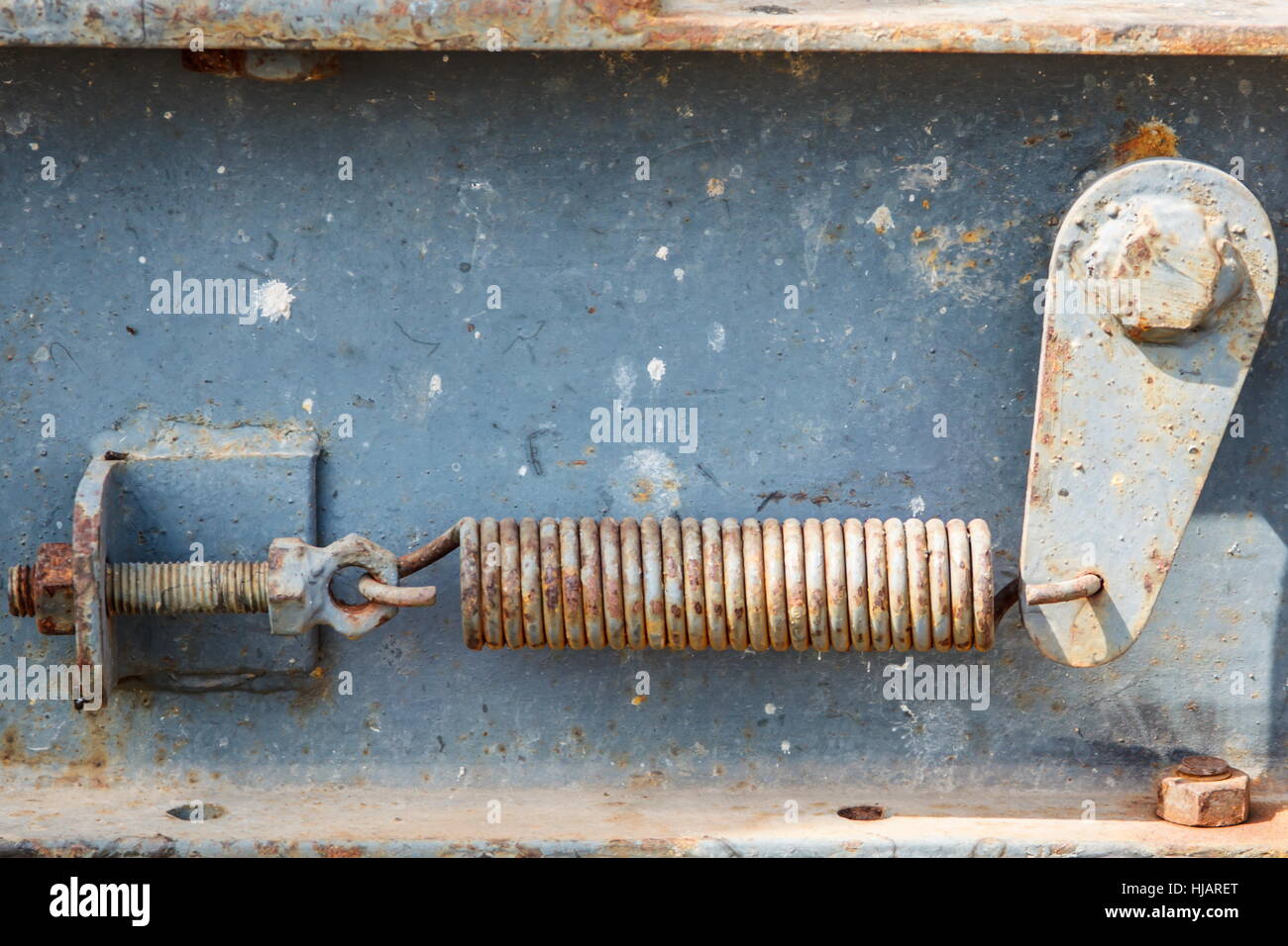 Old rusty steel spring of machine background Stock Photo - Alamy