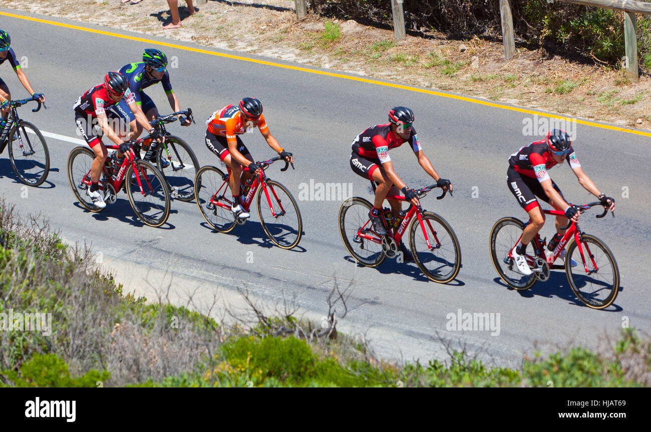 Tour Down Under TDU Santos cycling bike race pedaling crowd Aldinga ...
