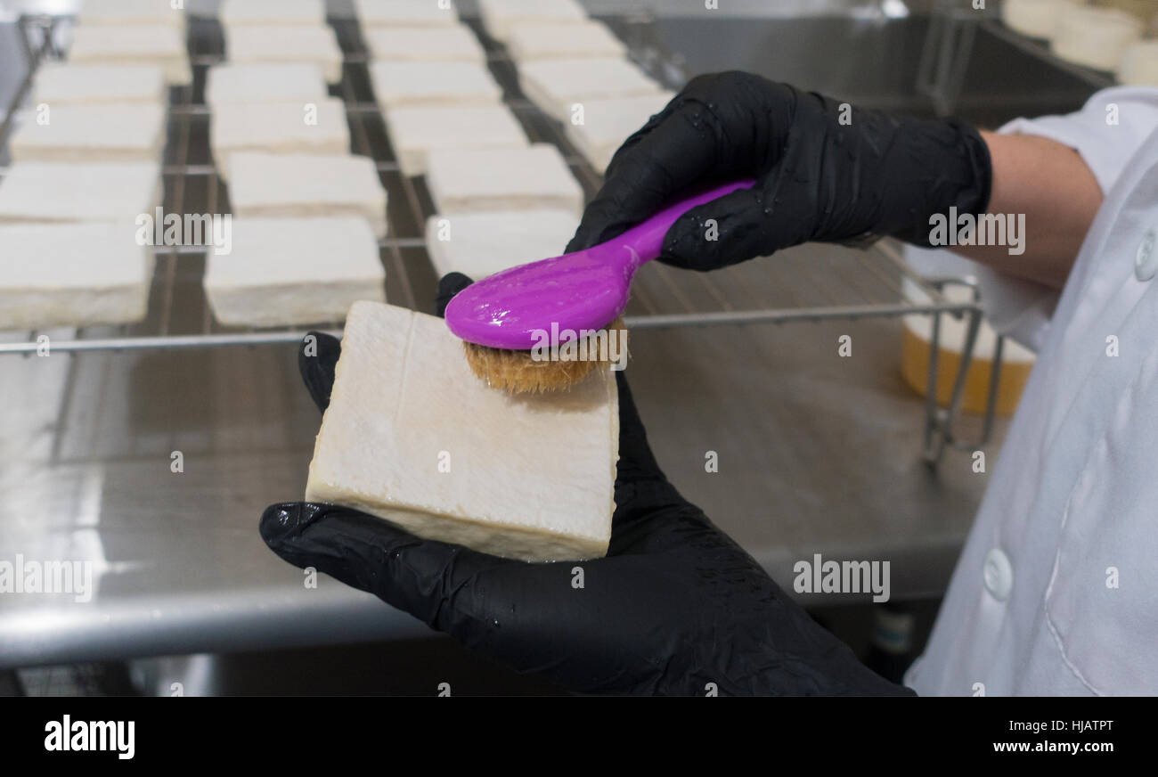 Crown cheese finish caves in Brooklyn nyc Stock Photo - Alamy
