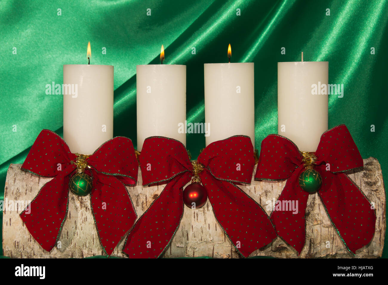 advent, three, candles, advent wreath, third, candlelight, shine ...