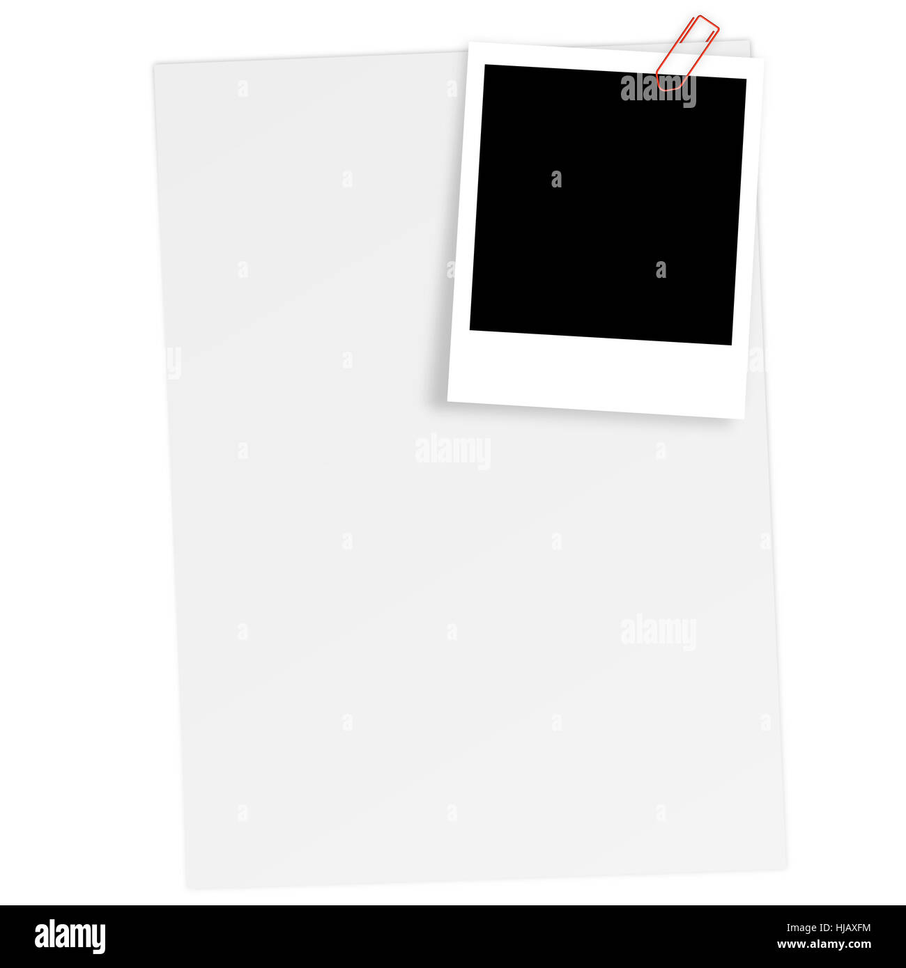 note with polaroid and paperclip Stock Photo - Alamy