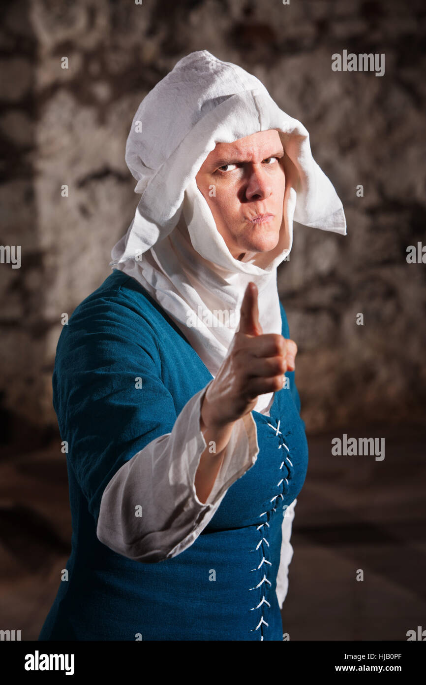 Angry nun pointing finger hi-res stock photography and images - Alamy