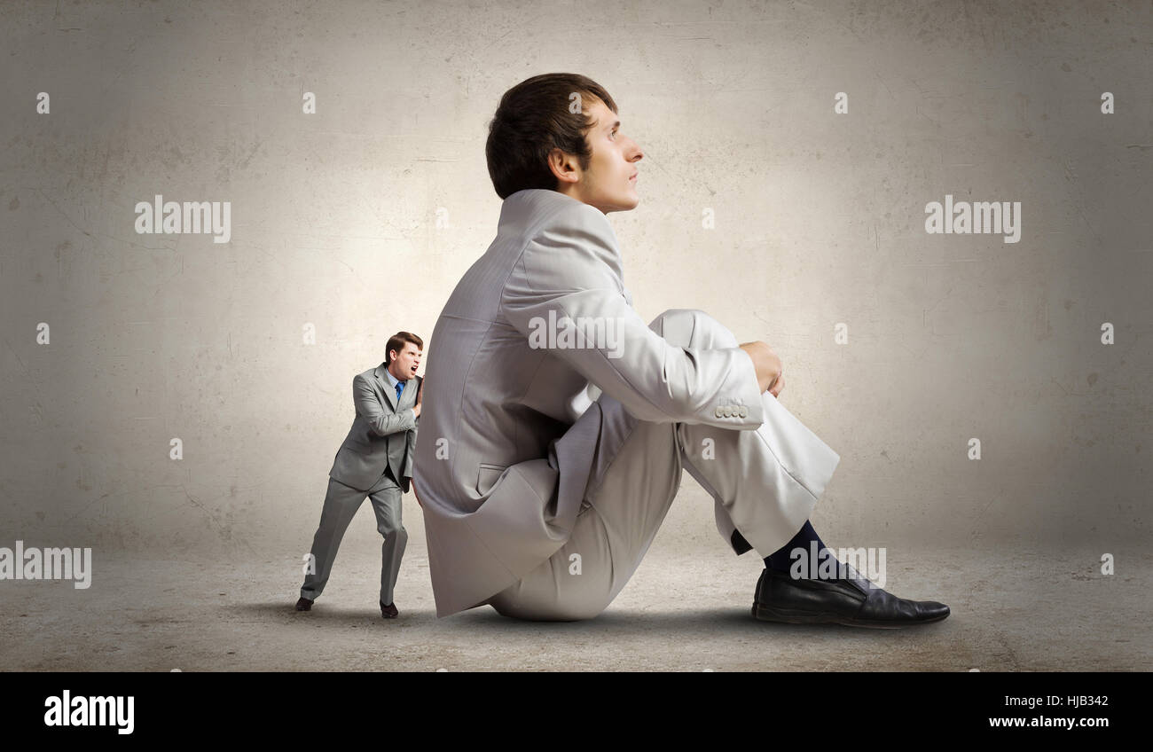 Giant boss small man hi-res stock photography and images - Alamy