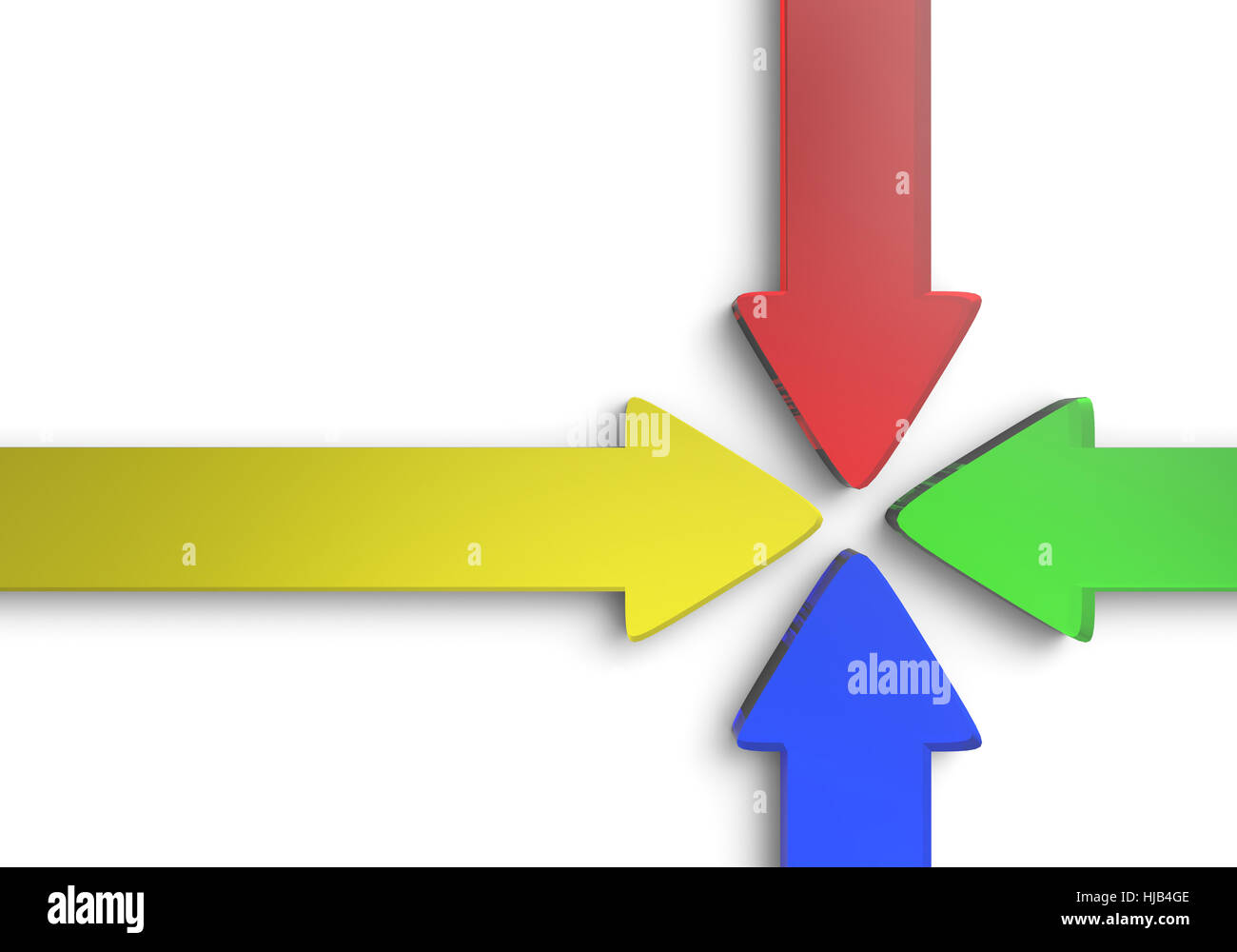 stained the middle - arrow concept Stock Photo - Alamy