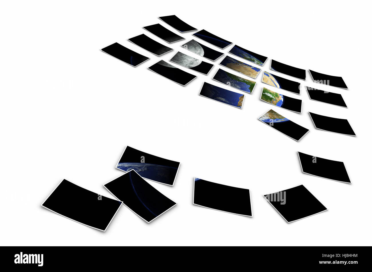 photo collage - earth and moon Stock Photo - Alamy