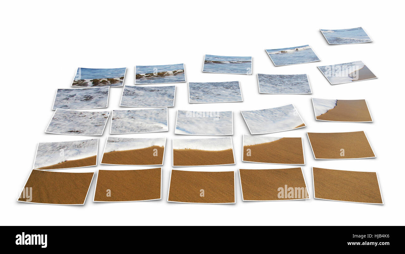 Sea sandy beach waves Cut Out Stock Images & Pictures - Alamy