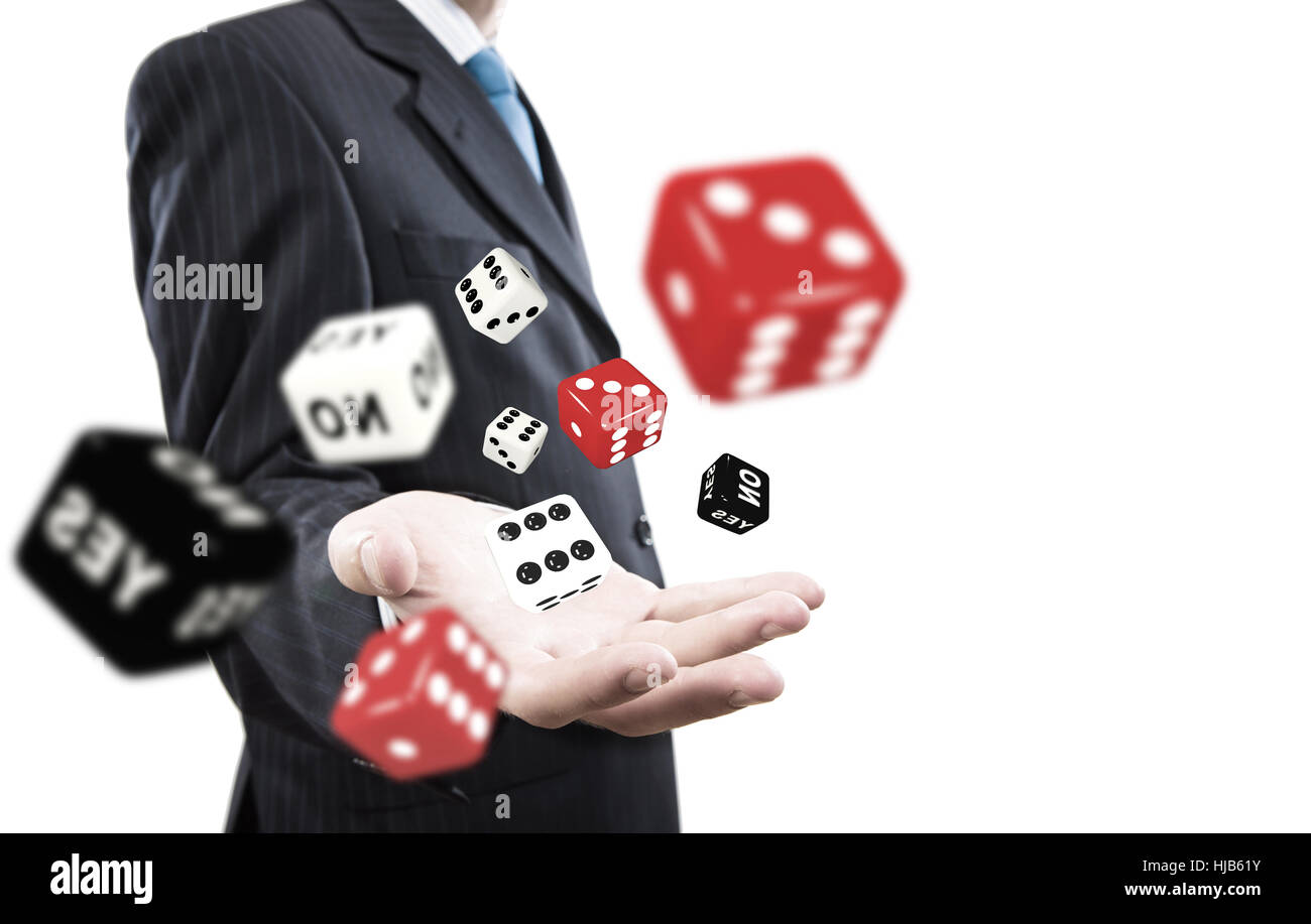 Businessman throwing dice hi-res stock photography and images - Alamy