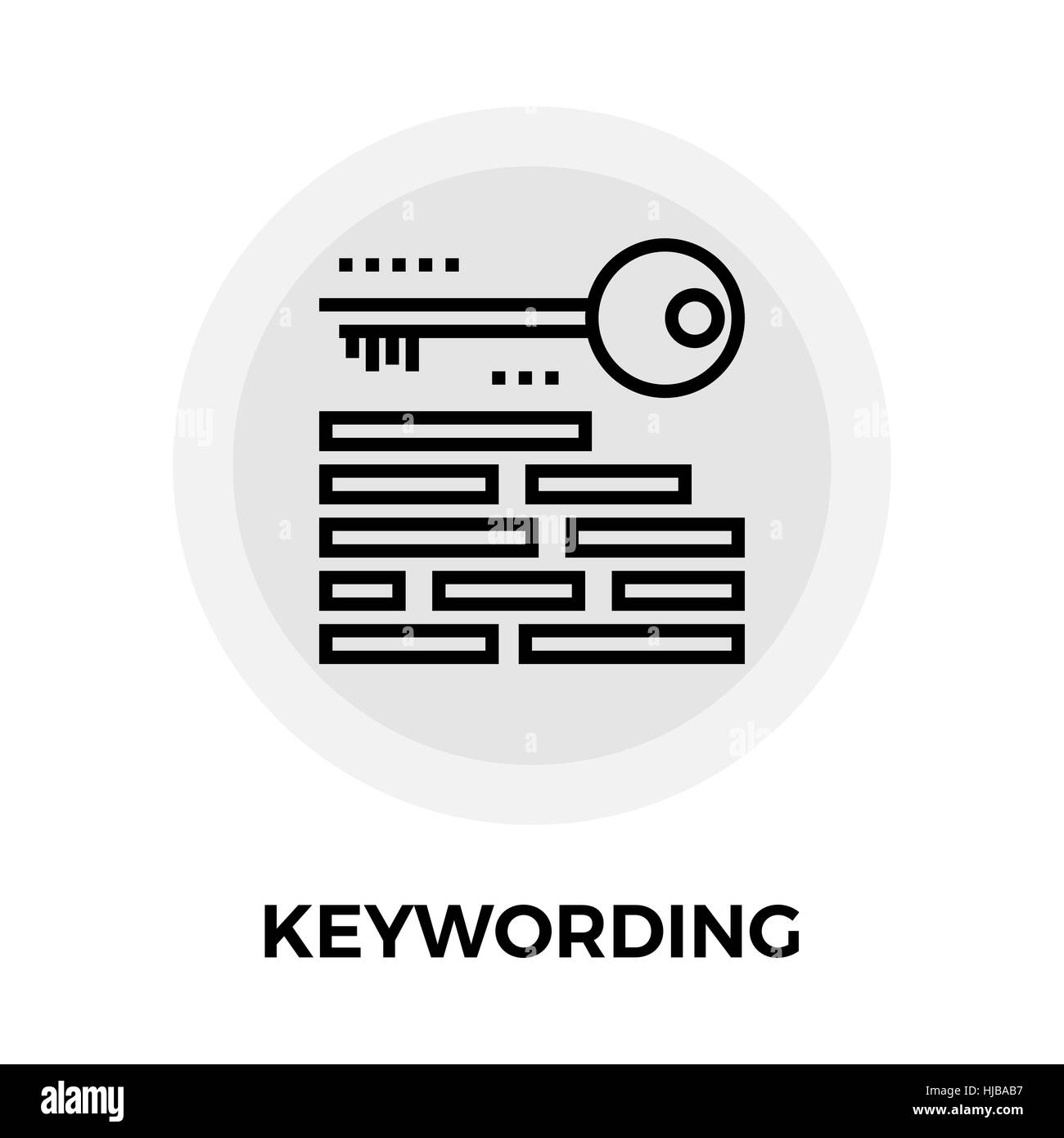 Keywording icon vector. Flat icon isolated on the white background ...