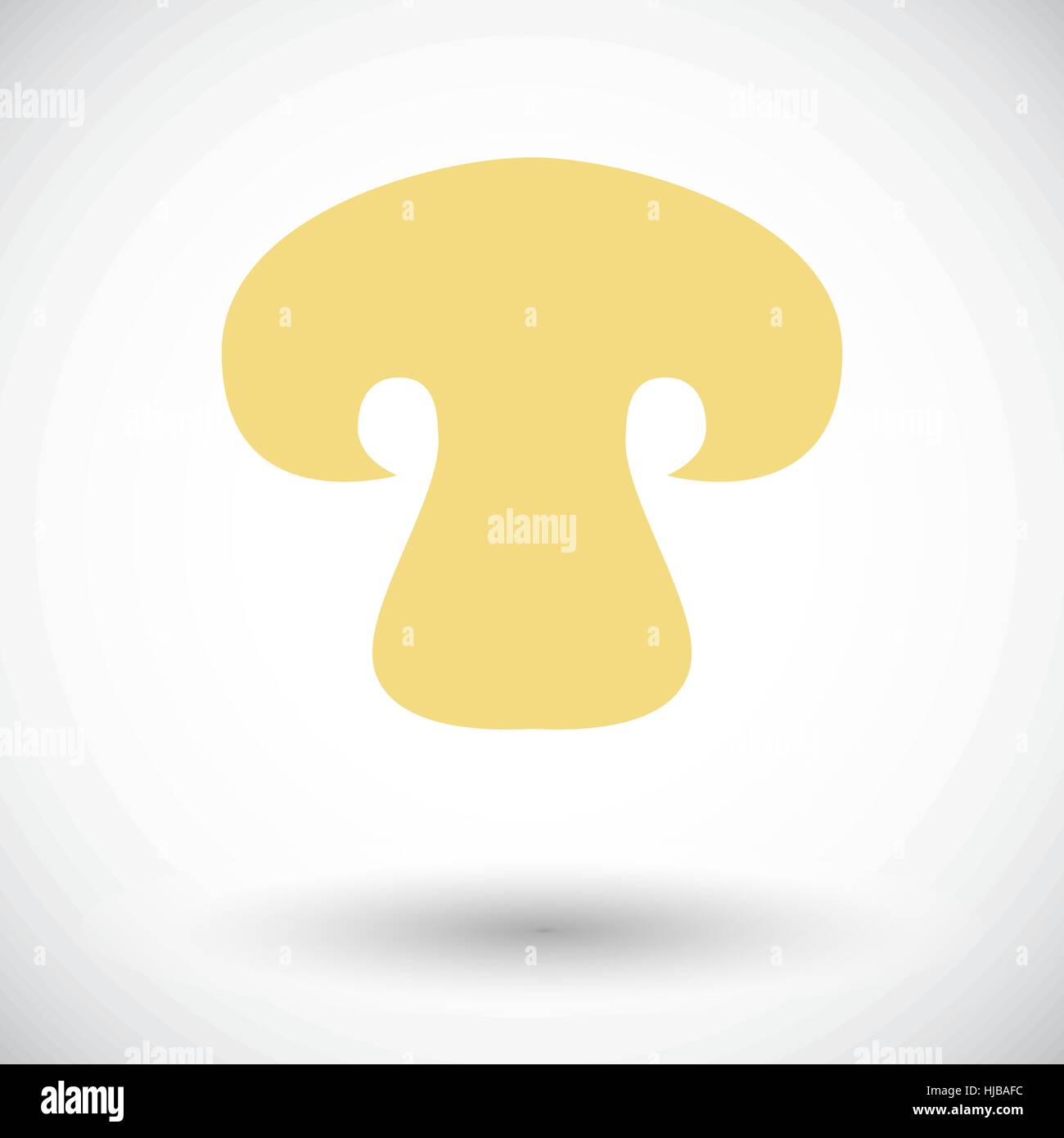 Mushroom. Single flat icon on white background. Vector illustration ...