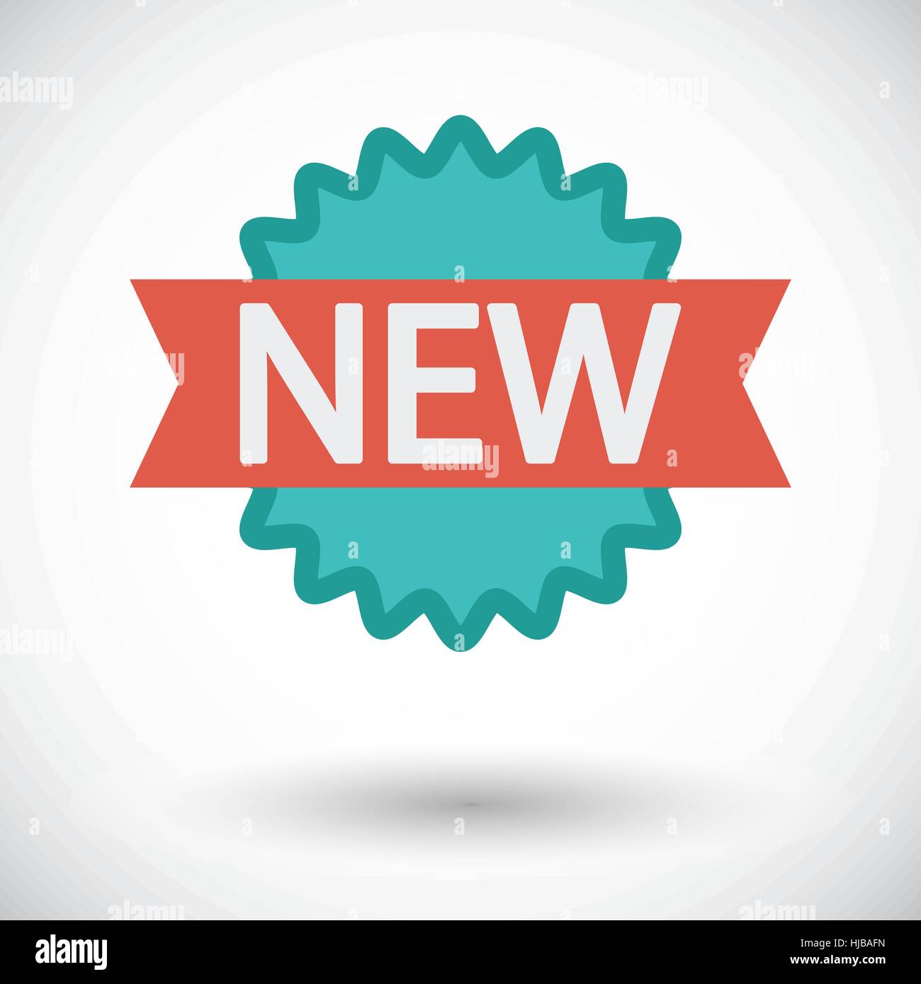 New. Single flat icon on white background. Vector illustration Stock ...