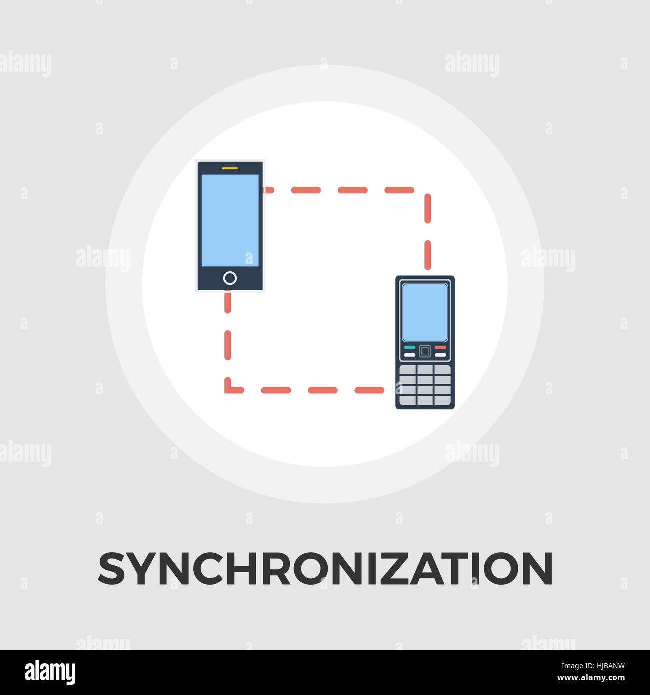Phone sync icon vector. Flat icon isolated on the white background ...