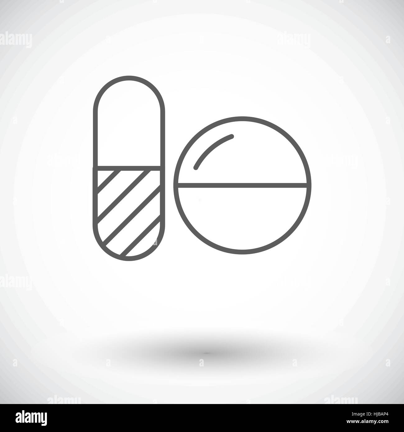 Contraceptive pills. Single flat icon on white background. Vector ...