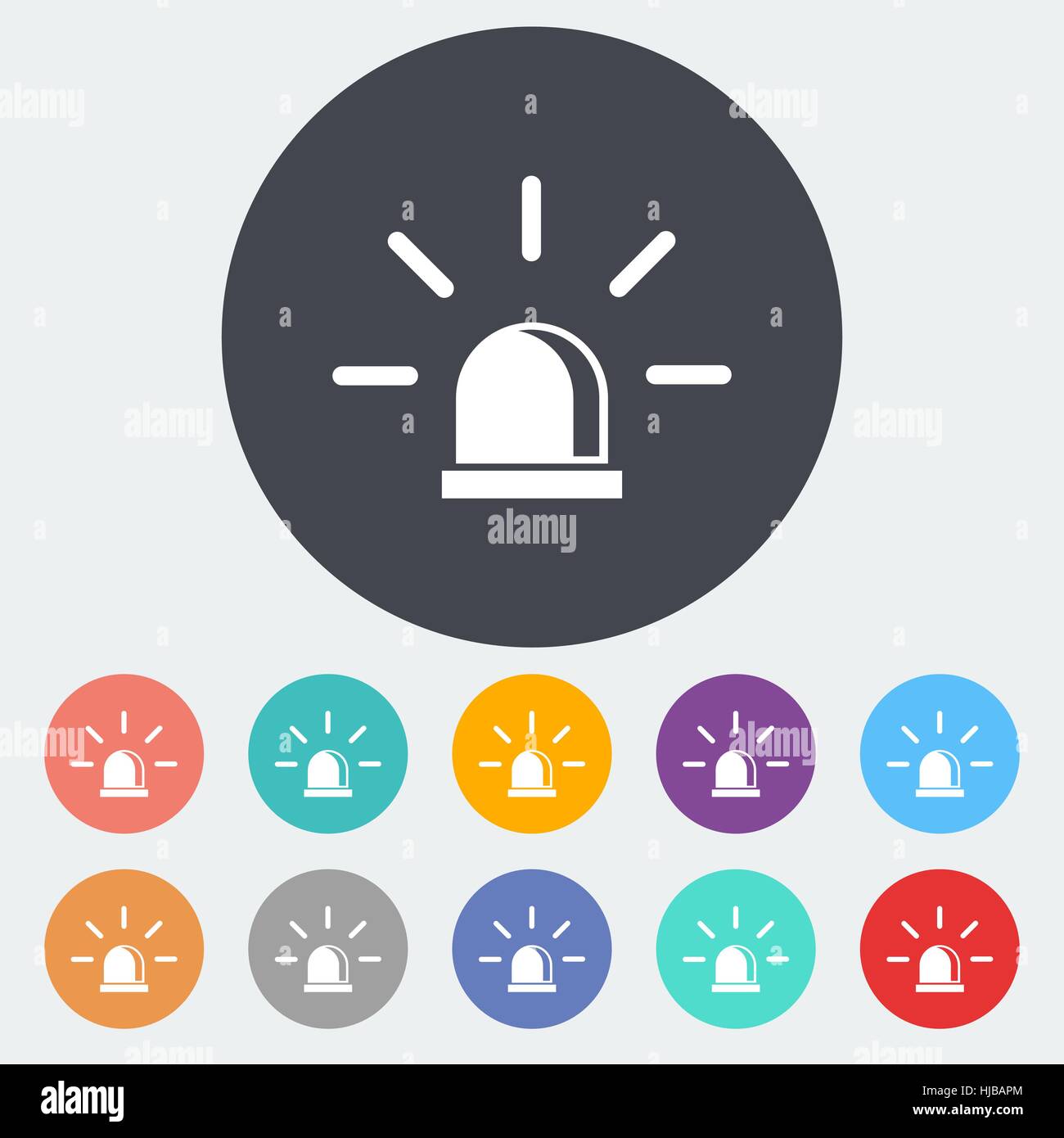 Police. Single flat icon on the circle. Vector illustration Stock ...