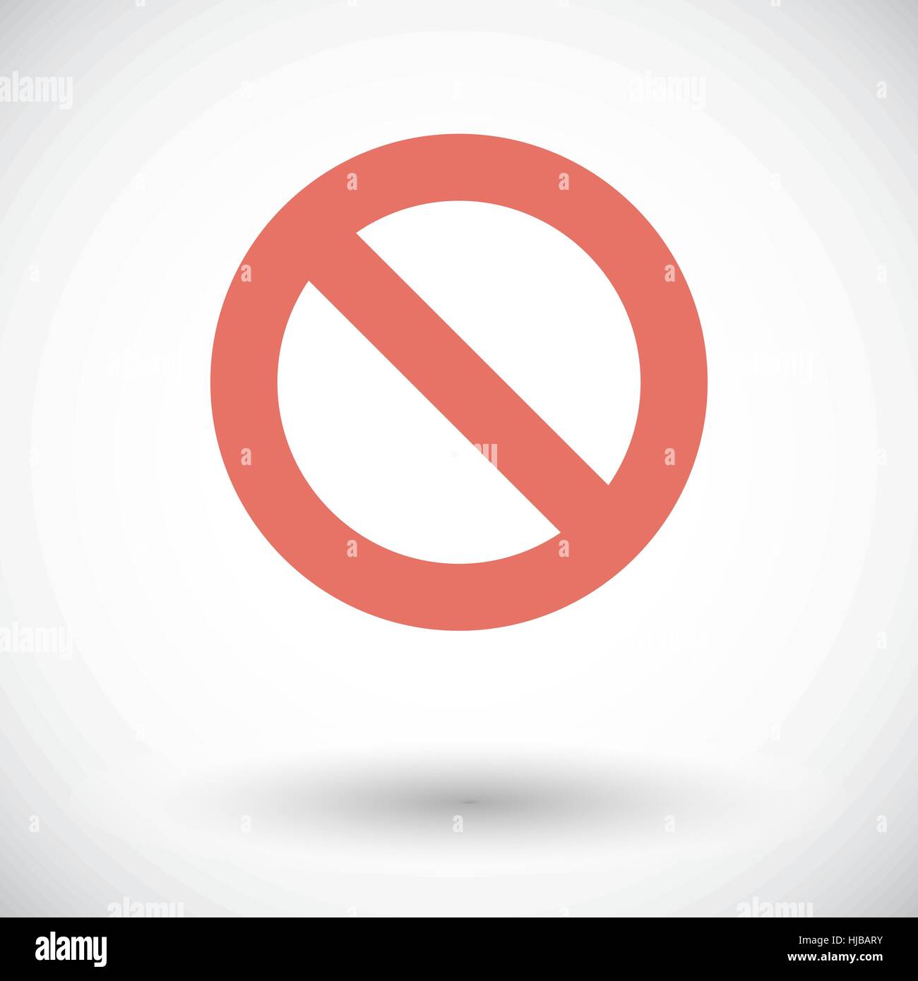 Prohibition. Single flat icon on white background. Vector illustration ...