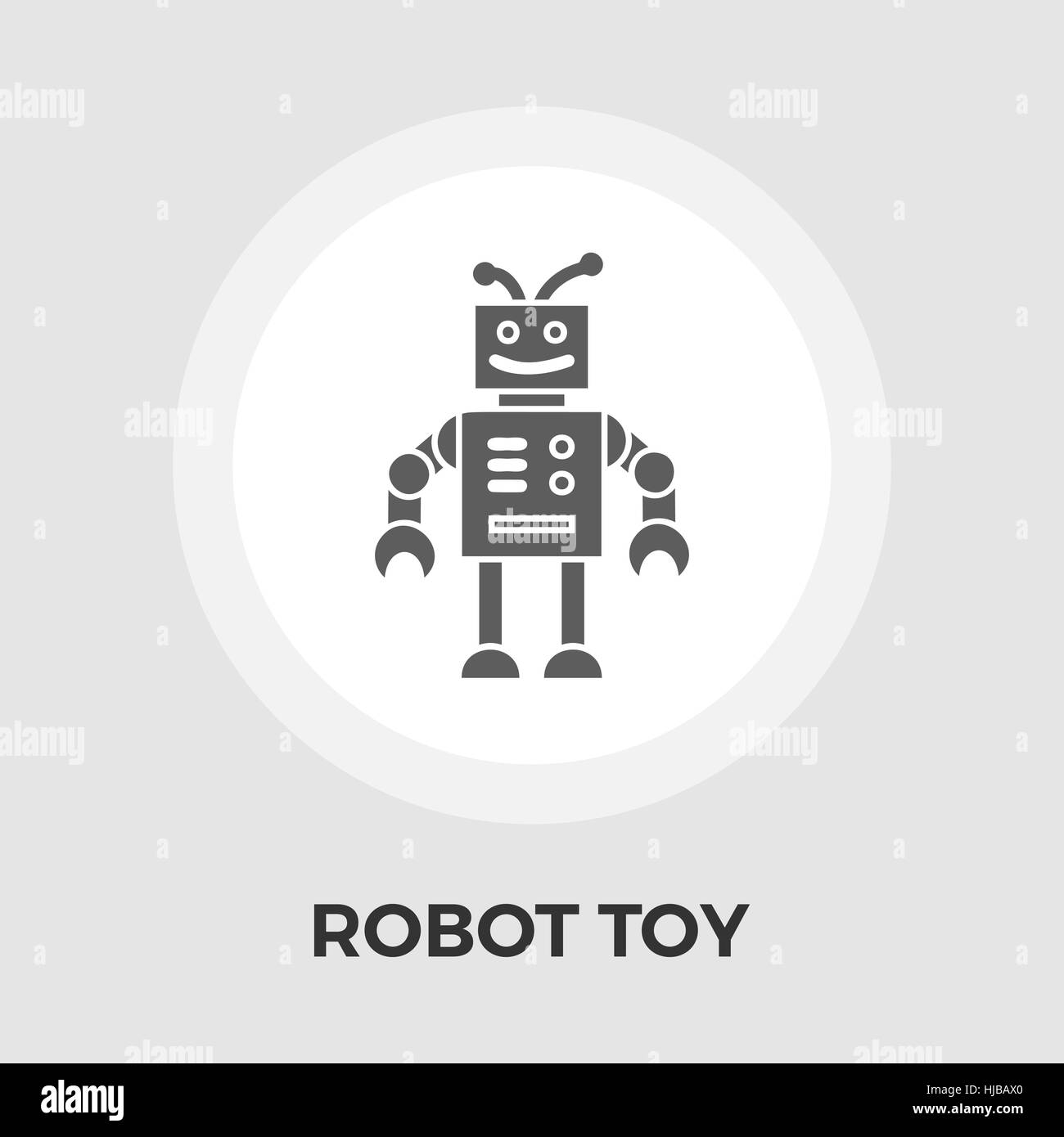 Robot toy icon vector. Flat icon isolated on the white background ...