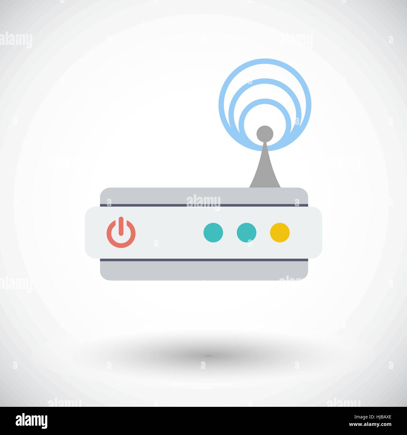 Router. Single flat icon on white background. Vector illustration Stock ...
