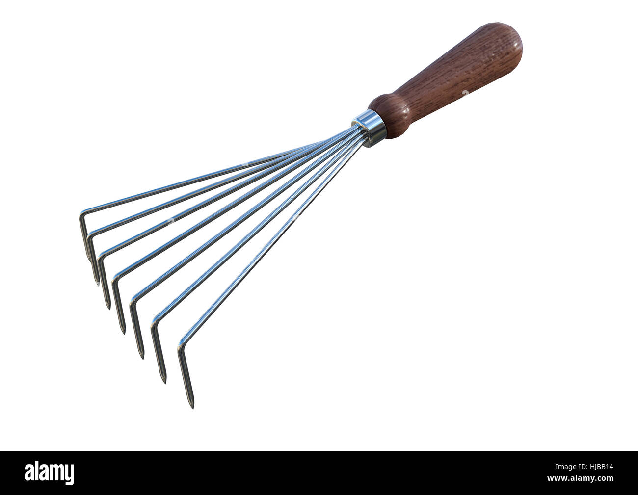 3D rendering of a small rake isolated on white background Stock Photo ...