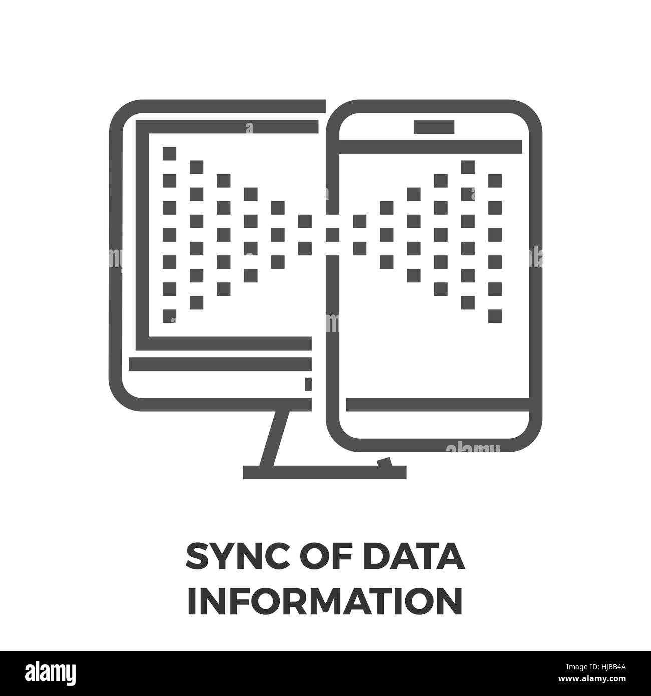 Sync of data infomation Cut Out Stock Images & Pictures - Alamy